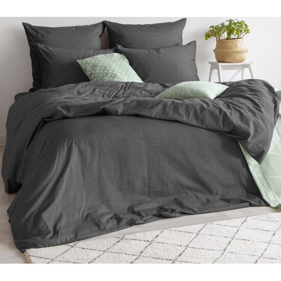 Евро комплект постельного белья Verossa Graphite Сатин с наволочками 50х70 и 70х70
