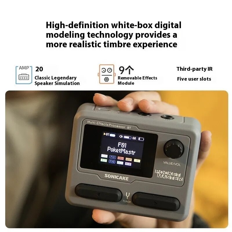 SONICAKE Pocket Master, White, усилитель для гитары — фото 1