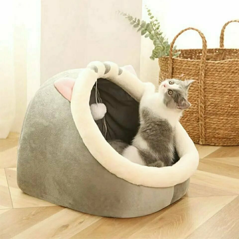Домик для собаки и кошки, будка для животных мелких пород, дом лежанка для собак и кошек S