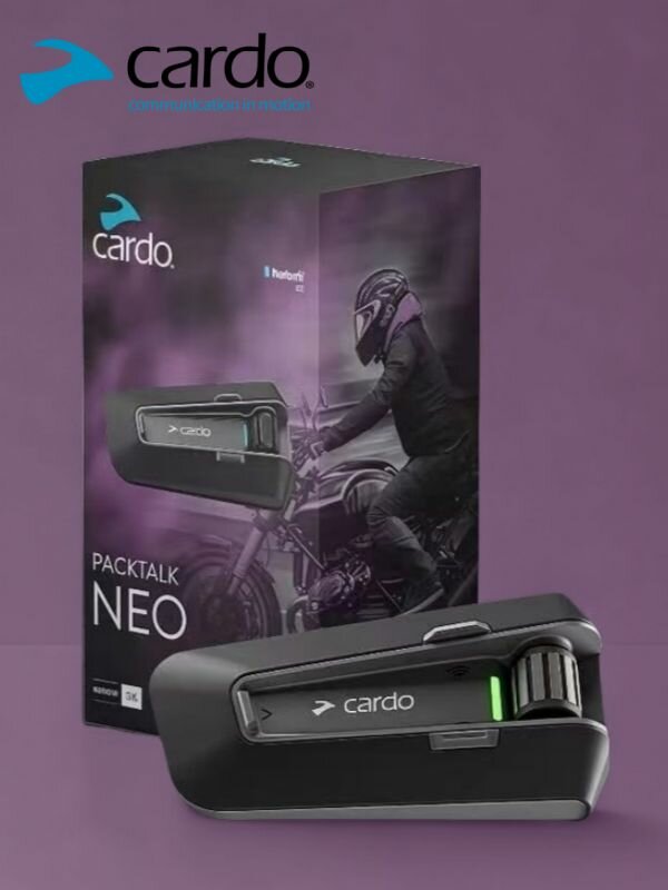 Мотоциклетная система Bluetooth-связи Cardo PACKTALK NEO - Гарнитура для внутренней связи - набор, Черный