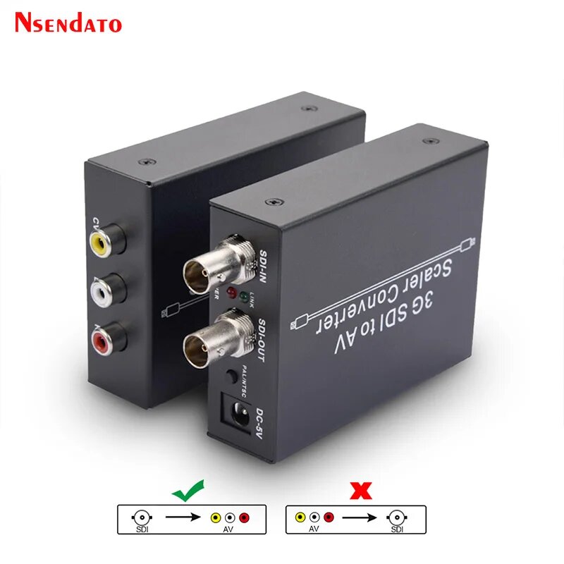 Конвертер SDI в AV Nsendato, USA Plug