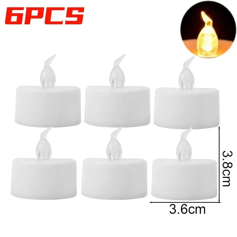 Электронные свечи Brangdy теплый свет 6/12/24 шт 6PCS