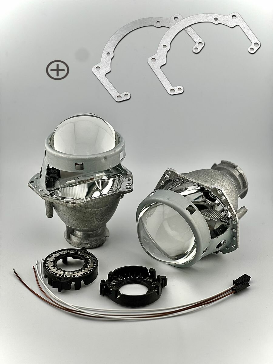 Би-Ксенон линзы тип HELLA 3R для Mazda CX-9 I (2006 - 2012 г. в.) (линзы+рамки) ближнего и дальнего света в автомобильные фары / Би ксеноновые модули комплект 2шт