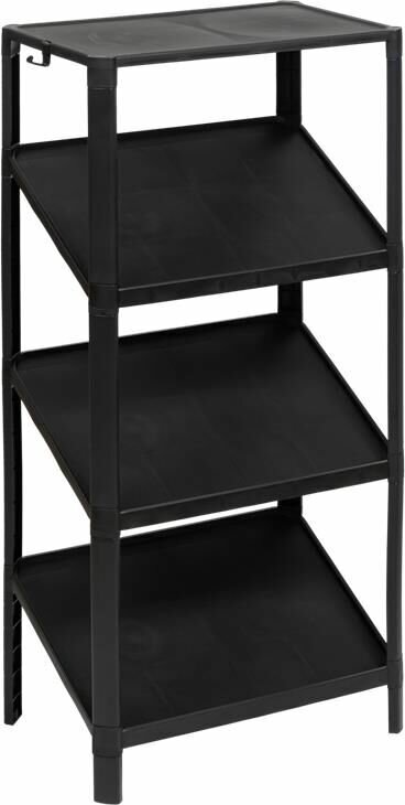 Этажерка для ванной и кухни compact 4-х ярусная черный