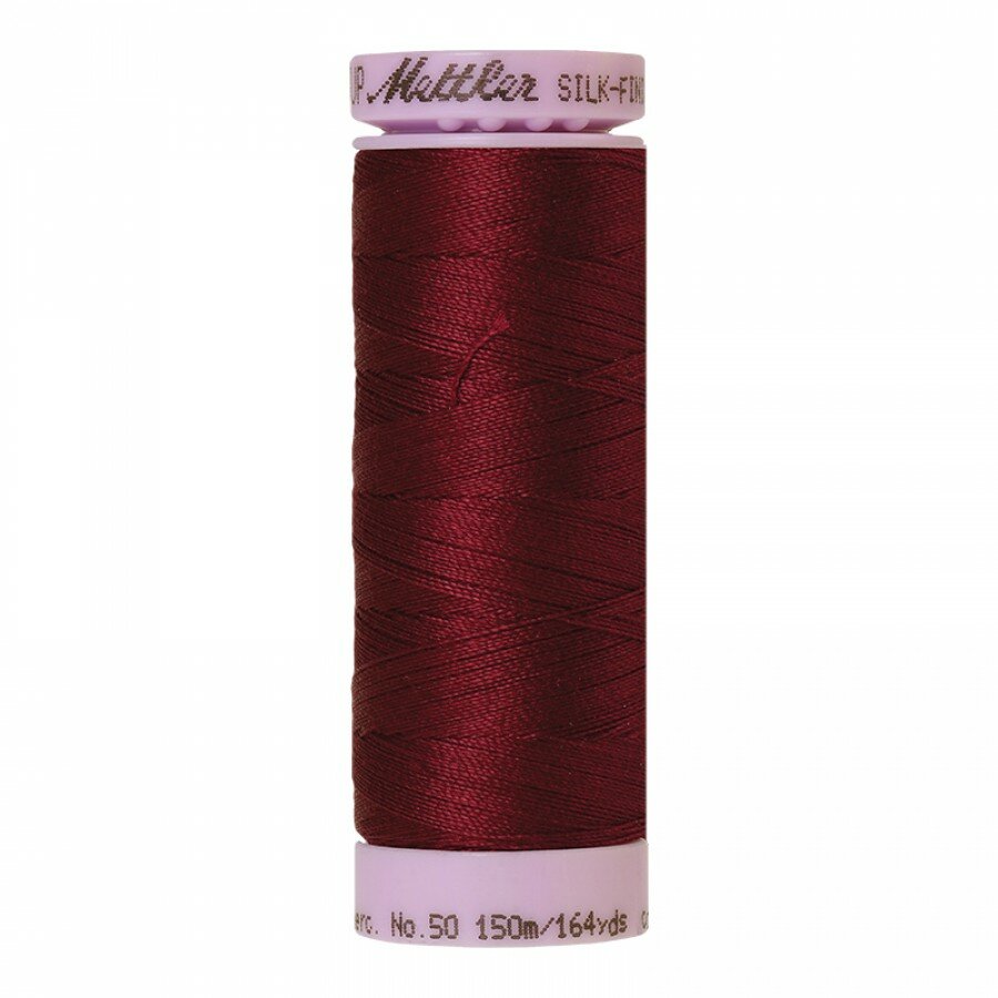 Нить для машинного квилтинга SILK-FINISH COTTON 50, 150 м 0109 Bordeaux