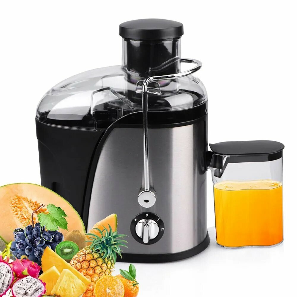 Соковыжималка центробежная соковыжималка электрическая для овощей и фруктов цитрусовых яблок пресс, черный YZ