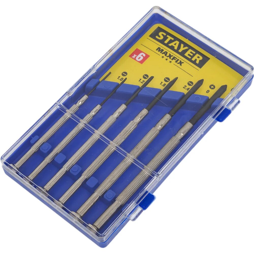Часовые отвертки Stayer для особоточных работ 6 предметов 2560-H6_z02