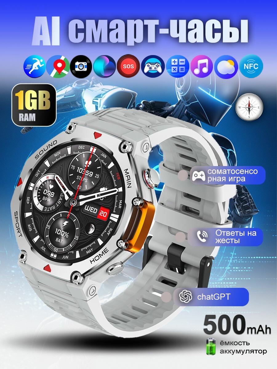 Новые GPS-смарт-часы с функцией аудиозаписи, электронной книгой, измерением уровня глюкозы в крови, несколькими спортивными режимами и физическими играми