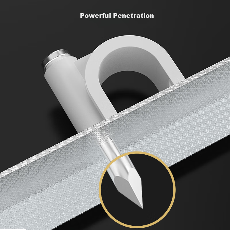 OFNPFTTH Fixed Wire Nails Steel Nails Cable Clips 6mm Hole Diameter 100 Pieces/pack Network Cable Clips Engineering Clips Electrical Wire Wall Nails Pipe Clips WJ-19311