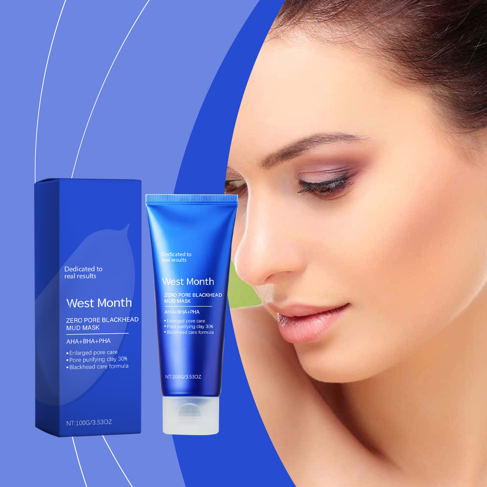 Грязевая маска от черных точек очищает и контролирует жирность кожи лица, уменьшая количество черных точек и угревой сыпи