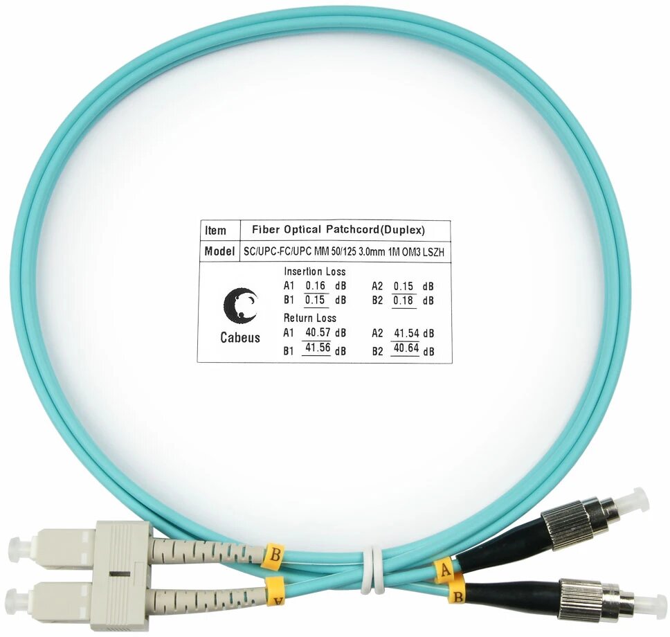 Патч-корд Cabeus 1м (FOP-50-SC-FC-1m)