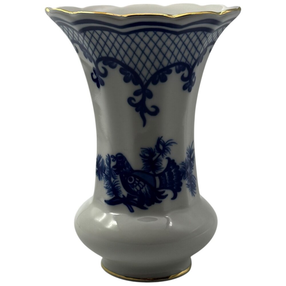 Ваза "Глухарь", 14.5, фарфор, кобальт, 1997-2000 гг, Коростенский ФЗ (Коростень), Украина