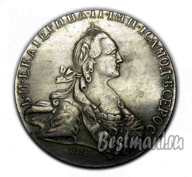 Рубль 1766 года СПБ АШ, Екатерины 2 сувенирная копия монеты, нумизматика, деньги для коллекции