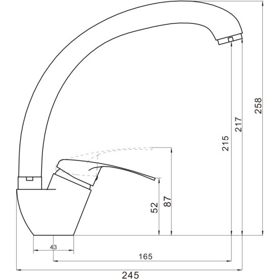 Смеситель для кухонной мойки Savol S-T4101-1 хром