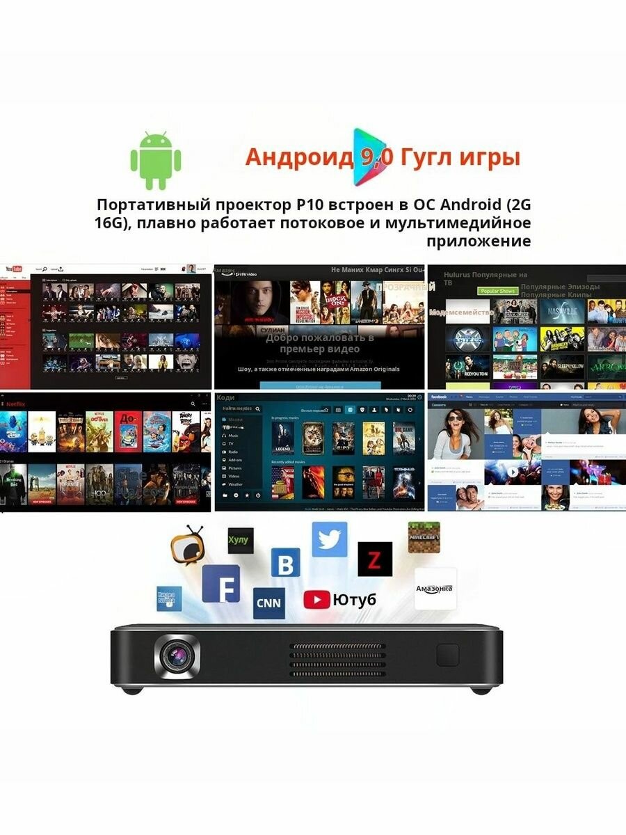 Проектор, DLP, серый — фото 1