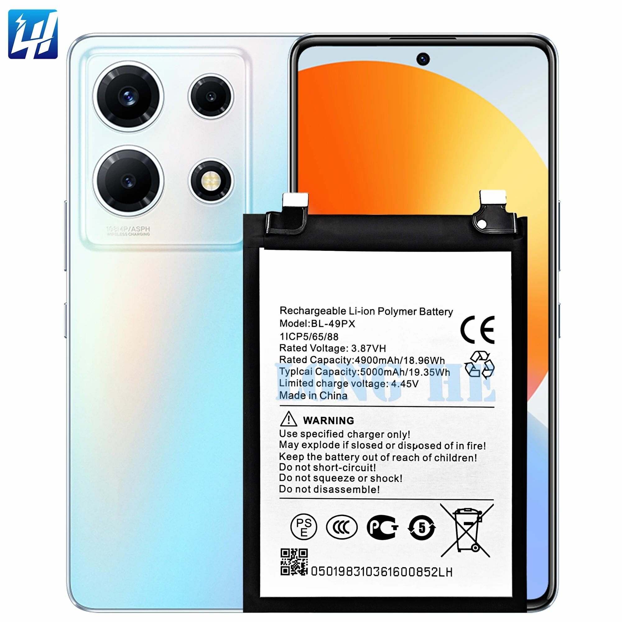 АКБ BL-49PX для Infinix Note 30 Pro (X678B) 5000 мАч премиум