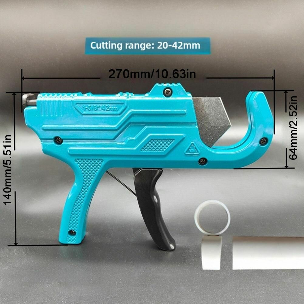 Ножницы для полипропиленовых труб GROSS, диаметр до 42 мм, режущее полотно из японской стали SK-2, хромированное лезвие, улучшенный храповый механизм, для пластиковых труб, 78424