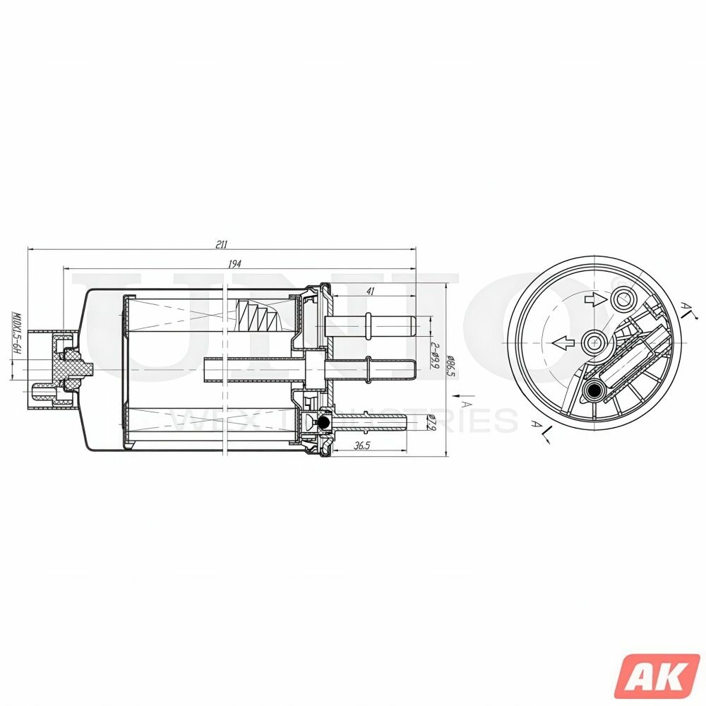 Фильтр топливный дизель, для Рено Логан 06-, Дастер 11-