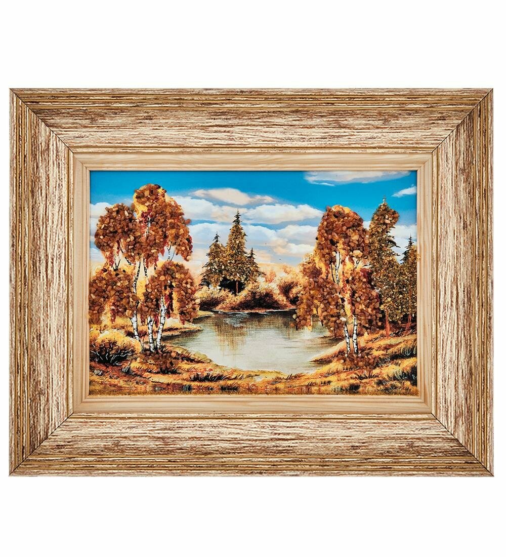 Картина Загадочный берег (с янтарной крошкой) пласт. рамка 33х42см A2188320 Народные промыслы
