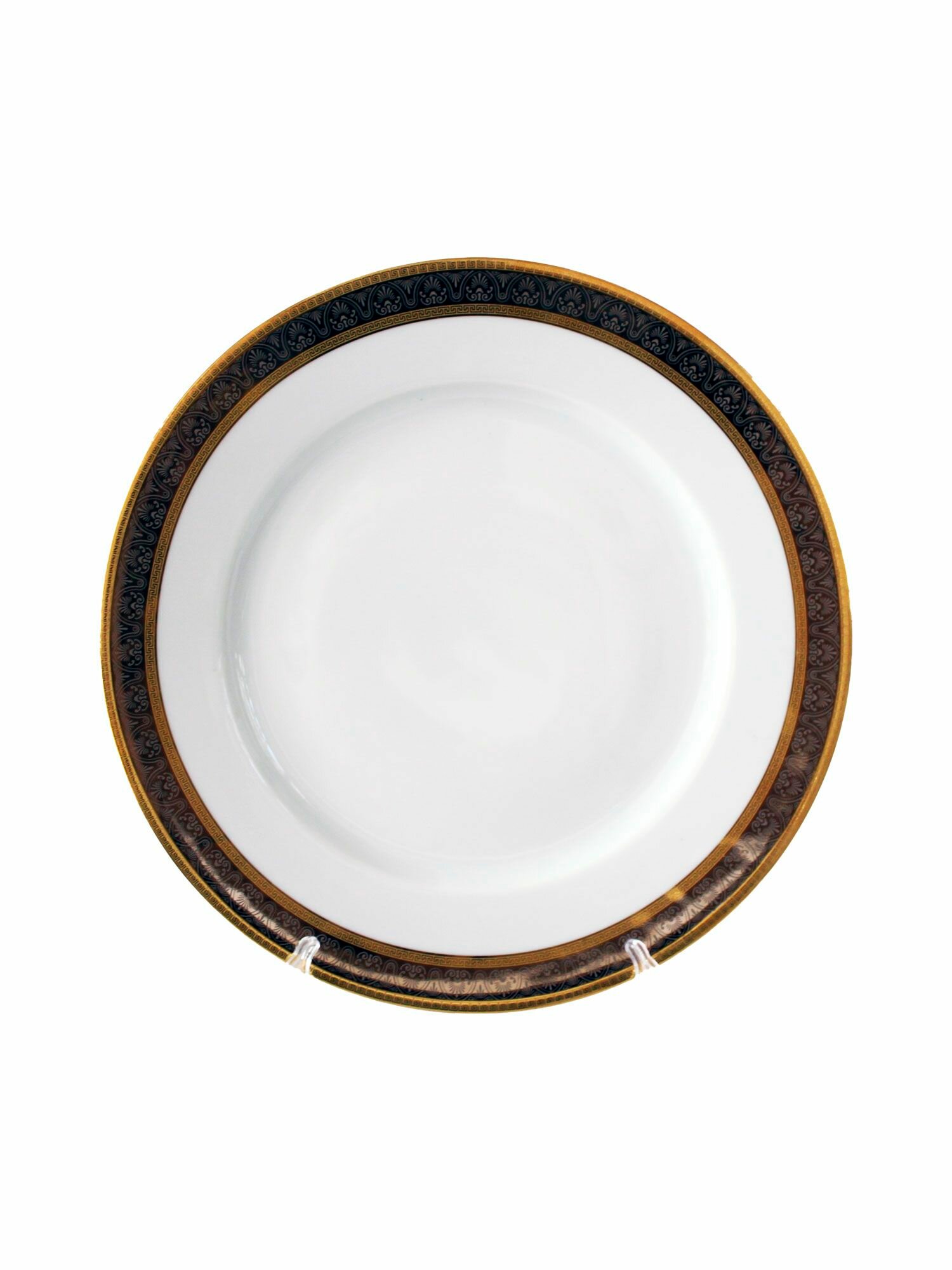 Блюдо глубокое 30 см, "Opal", "Широкий кант, платина золото"