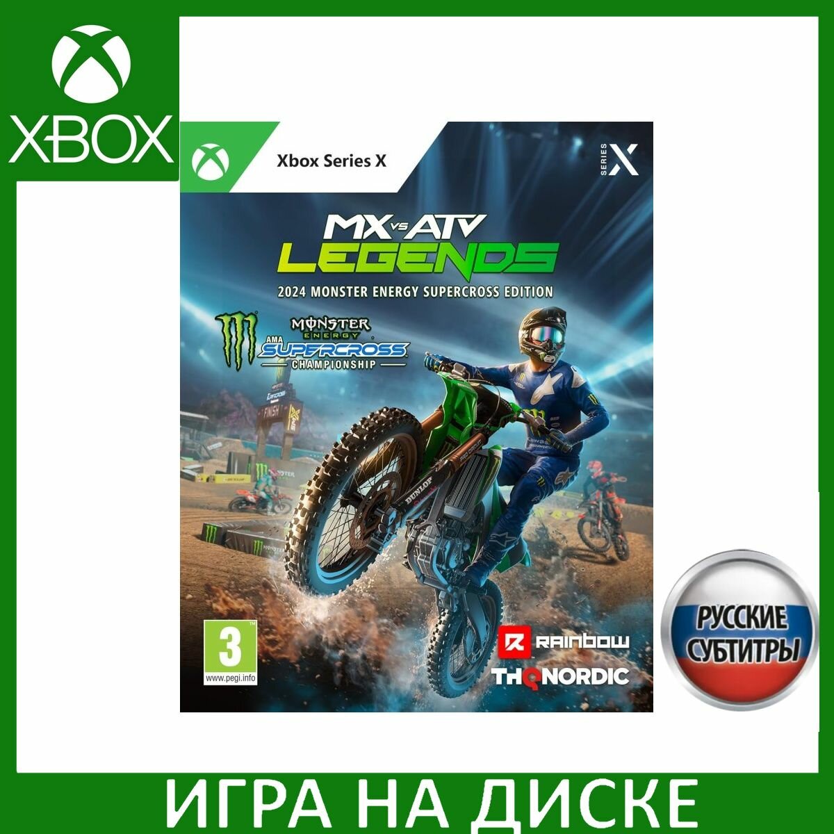 Игра MX vs ATV Legends 2024 Monster Energy Supercross Edition Xbox Series X Русская Версия Диск на Xbox Series X