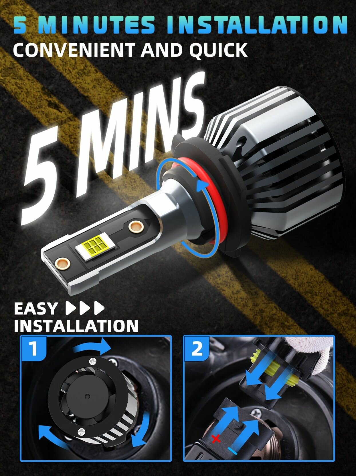 Для KIA Ceed хэтчбек (2009 - 2012) ED Светодиодные лампы H7, диодные лампы H7 LED