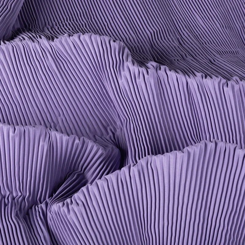 Плиссированная ткань полиэстер белая 1,5 м Taro purple