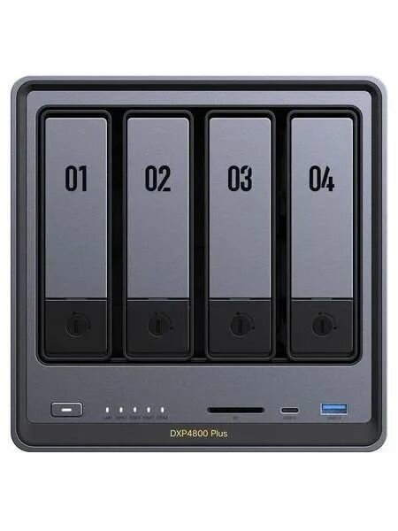 Сетевое хранилище Ugreen DXP4800 Plus 16 ГБ, поддержка RAID, черный — фото 1