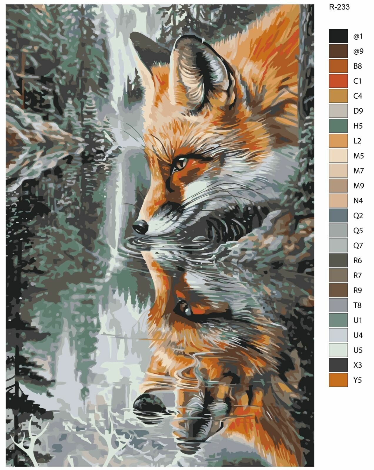 Картина по номерам R-233 "Лиса" 50x70 см