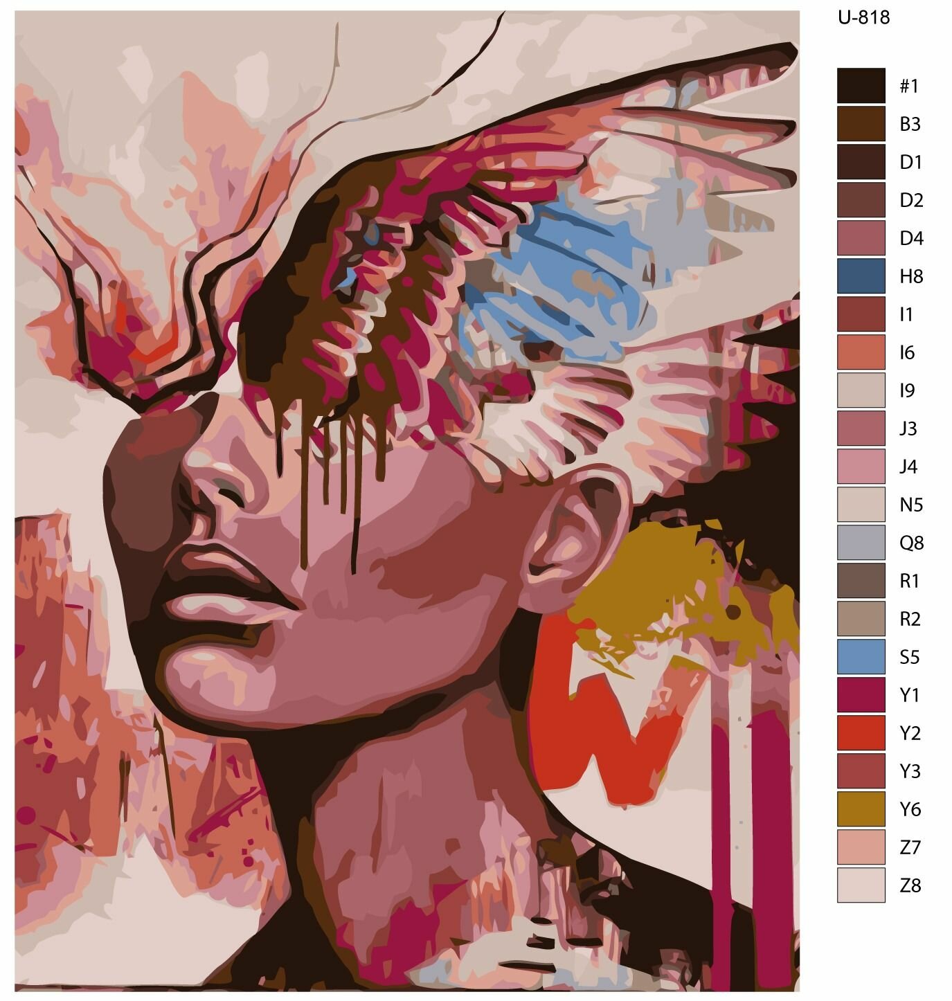 Картина по номерам BRUSHES-PAINTS "Дмитра Милан" U-818 40x50 см
