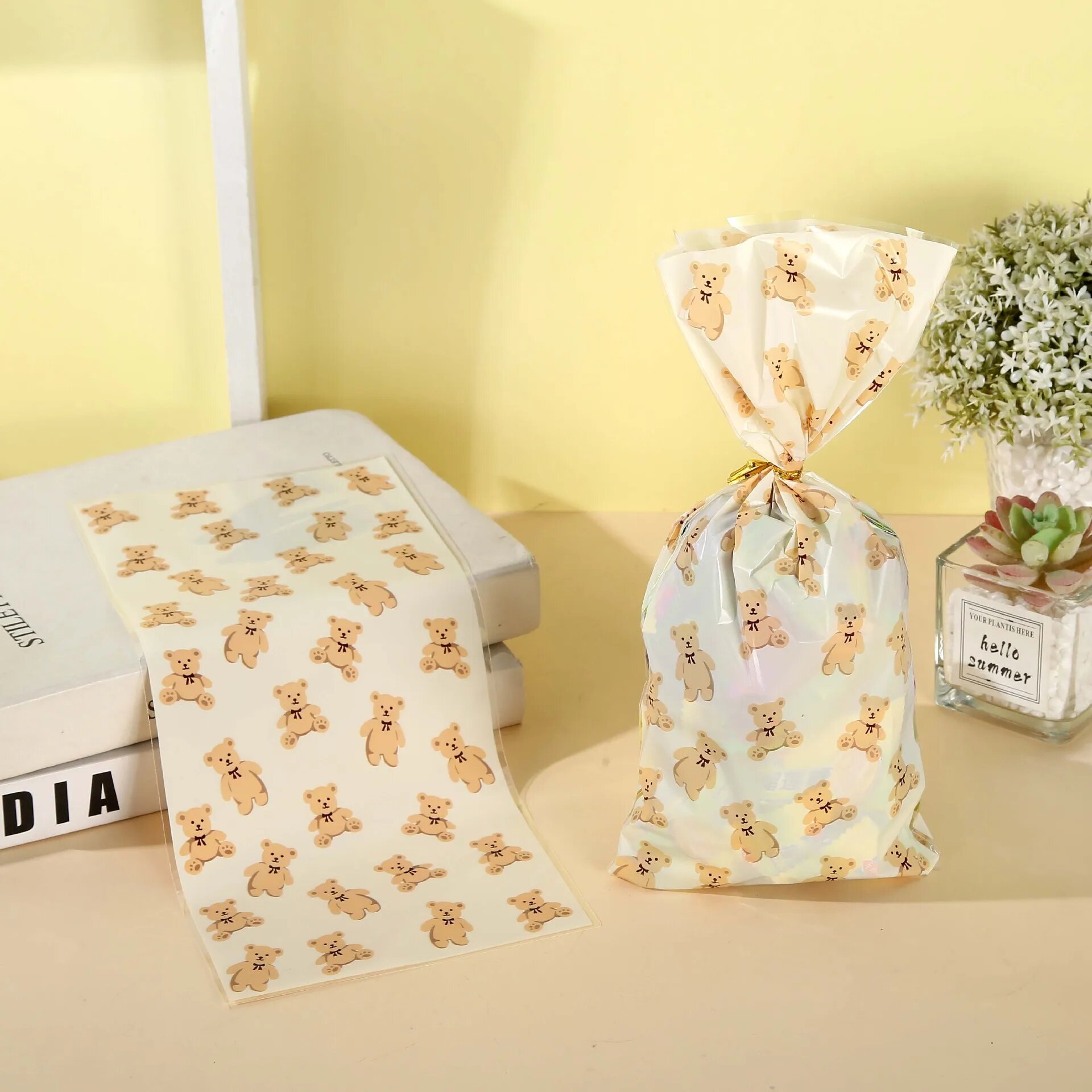 MOONBIFFY подарочные мешки для конфет с медведем 10pcs-C
