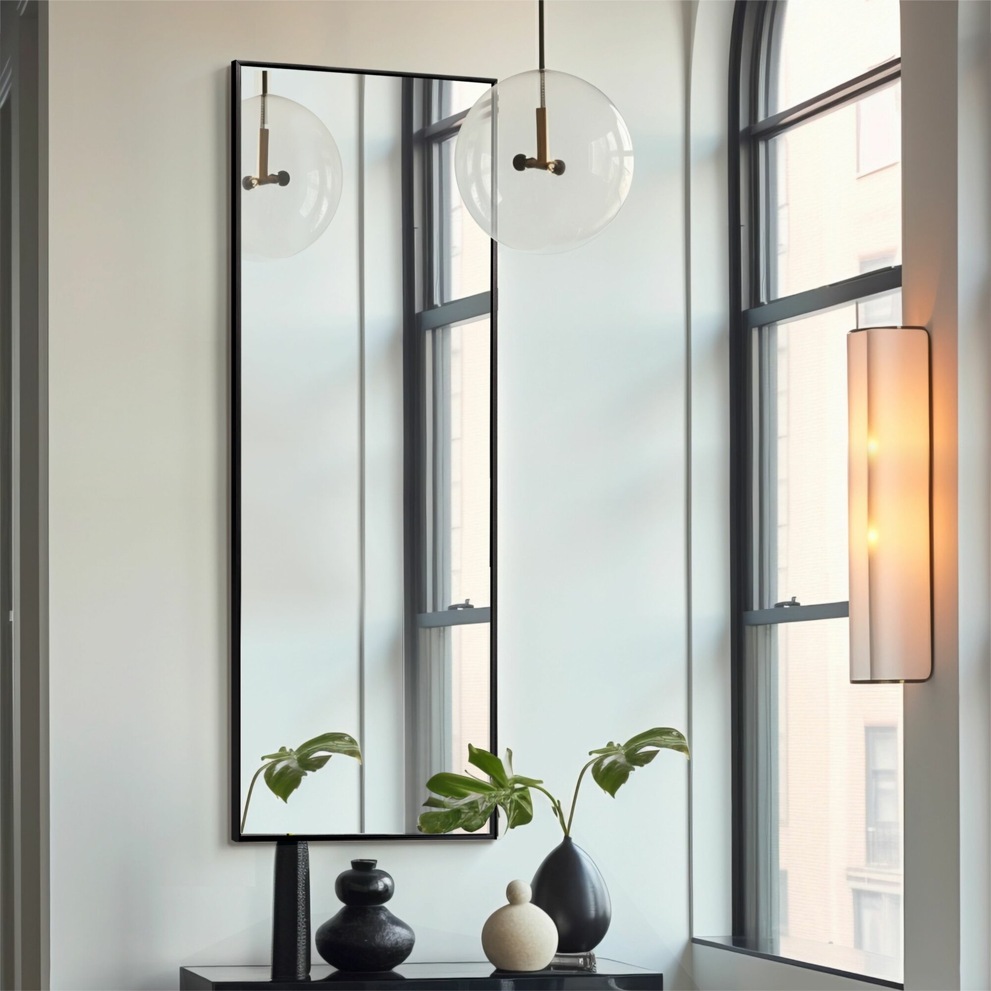 Зеркало интерьерное Финист, серия Aleksiares, 120 х 40 см, настенное, алюминиевая рама