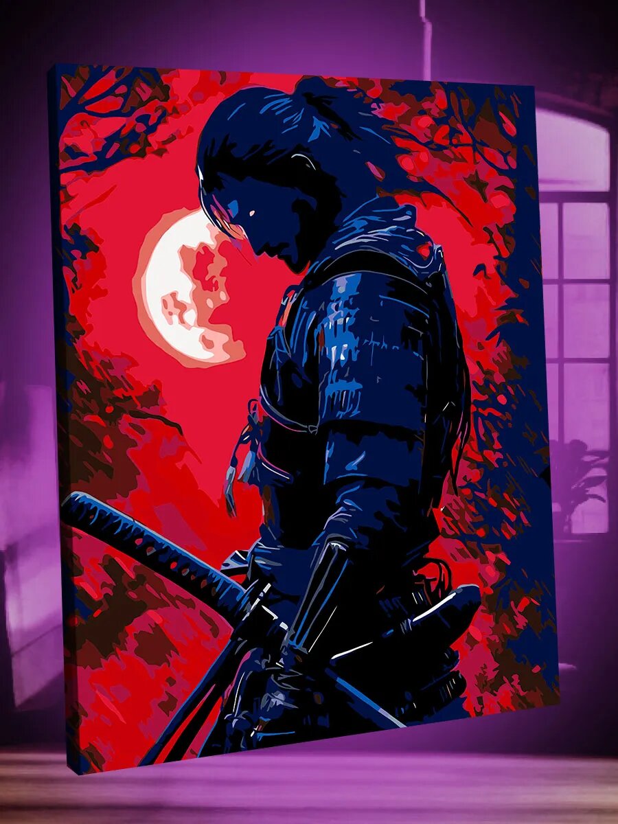 Картина по номерам Самурай