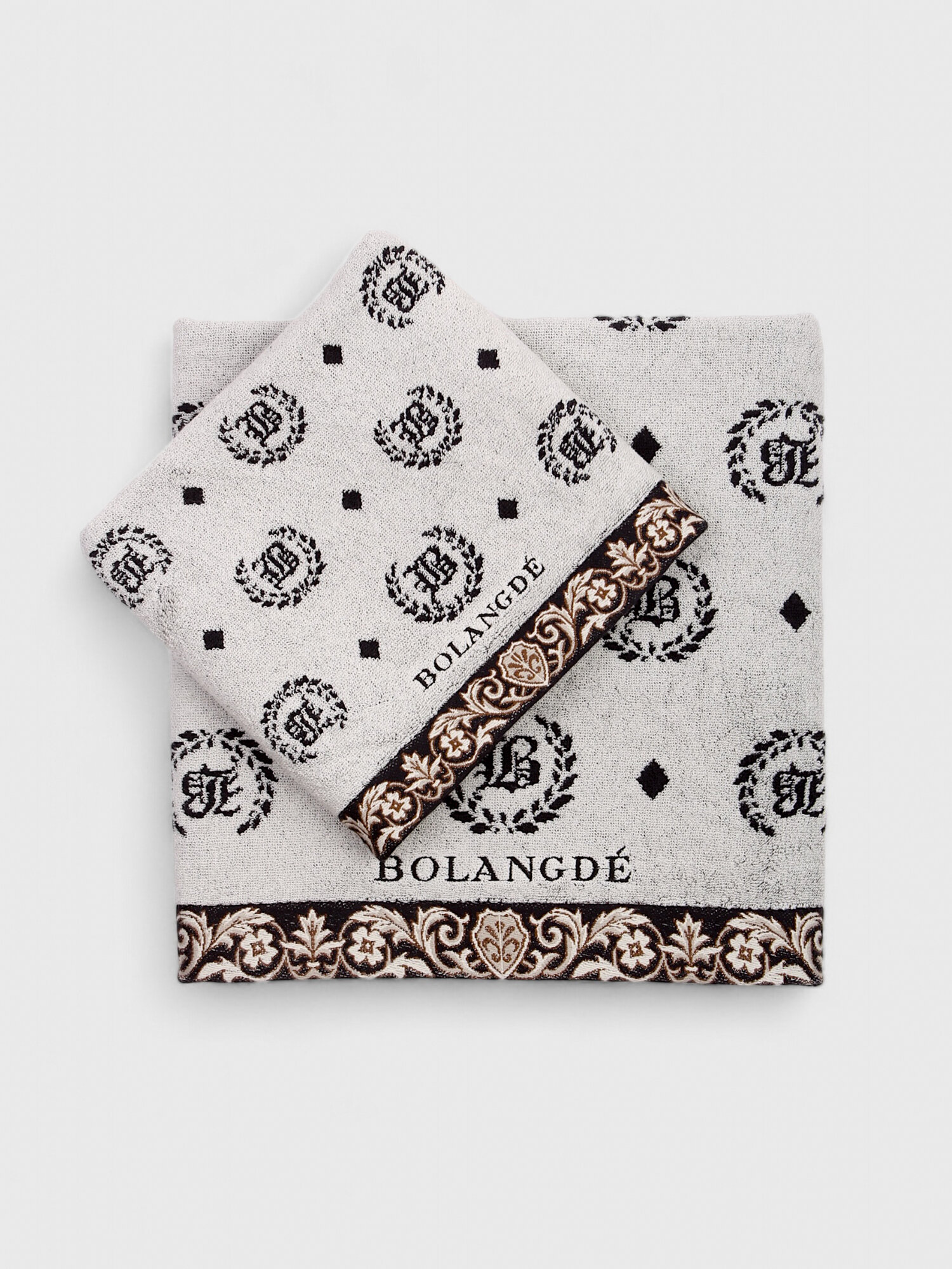 Набор полотенец Bolangde "Оригинал", для ванны и душа, 50 х 90 см, 70 х 140 см, хлопок, серый