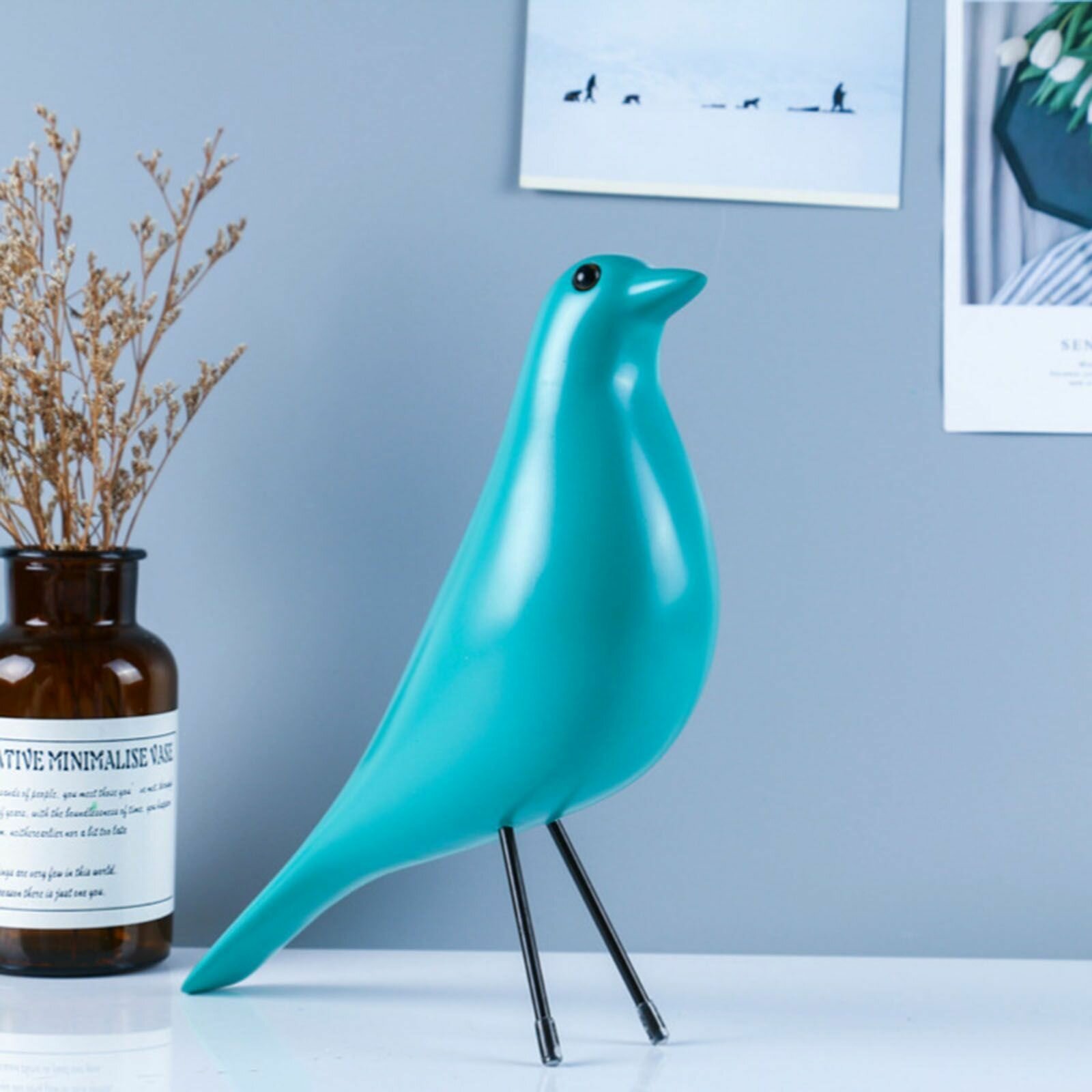 Статуэтка ЭМС Из Смолы В Виде Птицы, Современный Минималистичный Декоративный Орнамент Для Гостиной, Спальни, Офиса