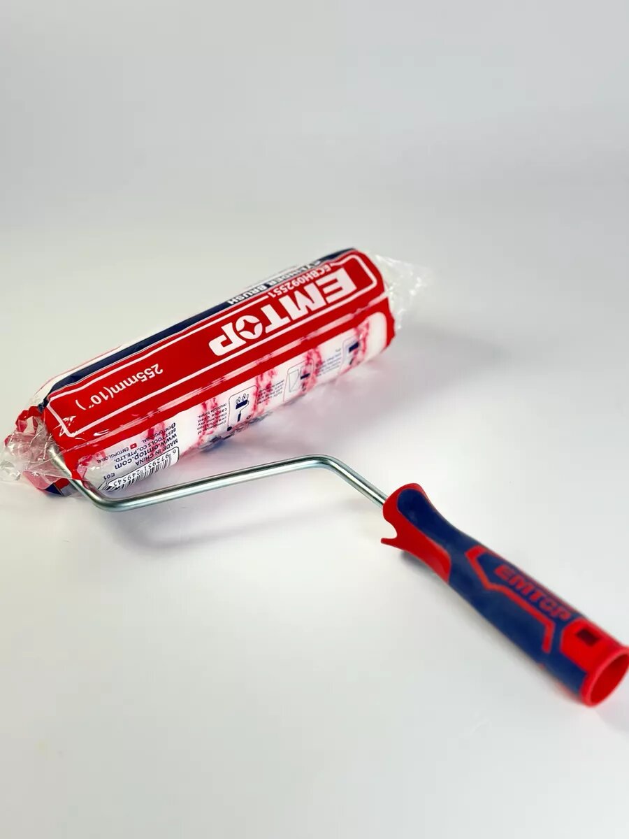 Валик малярный для краски EMTOP акриловый размер 255 х 92 мм