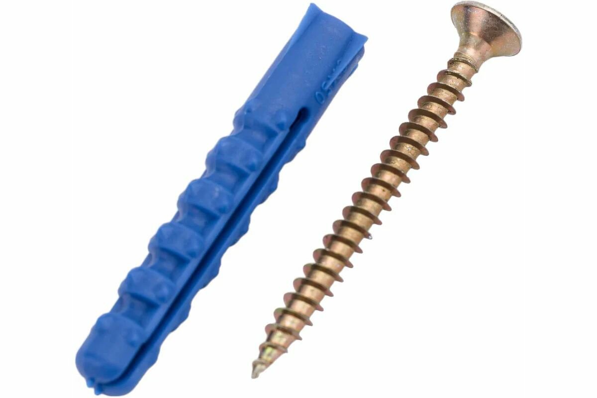 Набор крепления плинтусов дюбель ёж Качественный крепеж 8x50, 60 шт 0501099 КЧ