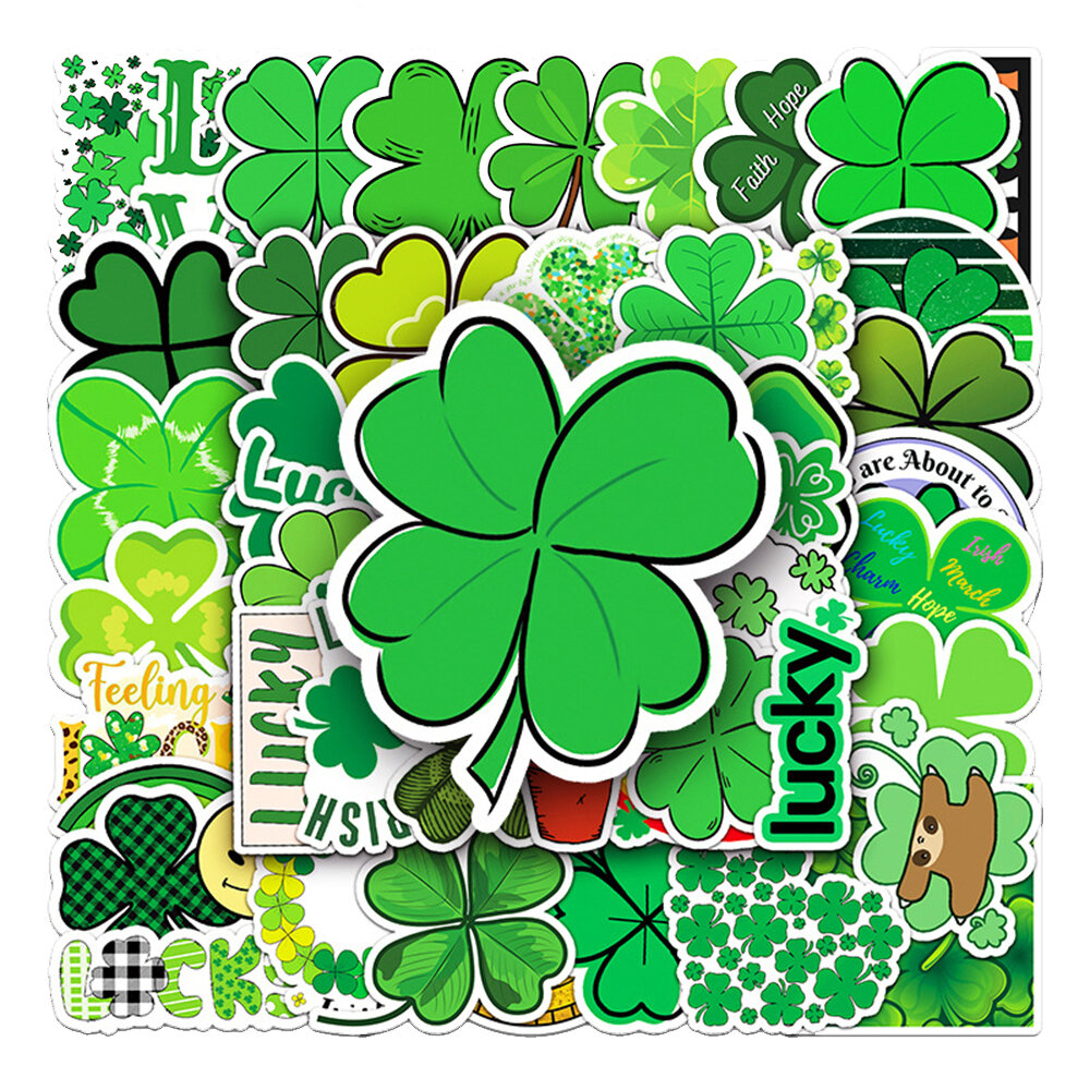 Наклейки Четырёхлистный клевер 50 штук