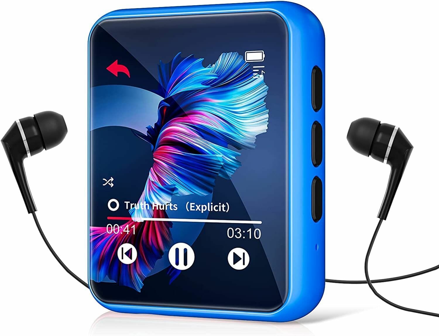 Портативный MP3-плеер JOLIKE M5/FM 32GB Bluetooth 5.0/Полностью сенсорный экран/Многоязычный/синий