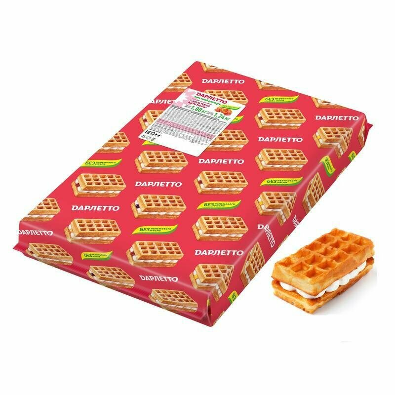 Вафли Дарлетто мягкие со взбитыми сливками и карамелью 1.08 кг