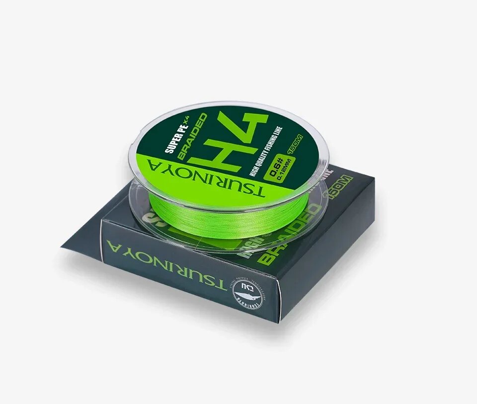 TSURINOYA 4-прядная плетенная леска H4 4-8 фунтов 150 м 0.2 0.08mm 4lb 150mm