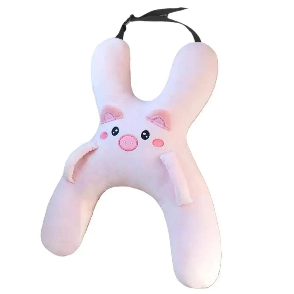 Детская автомобильная подушка для шеи с героями мультфильмов и ремнем безопасности, помощь в сна, B