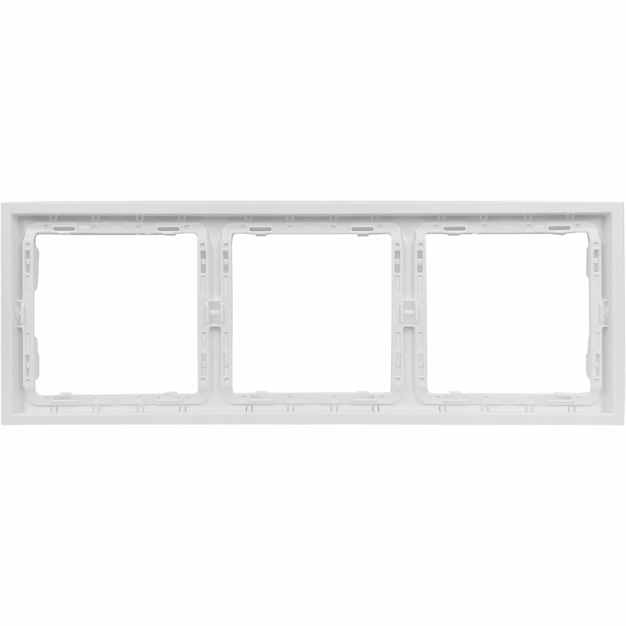 Mirkl Grace 3-постная рамка под розетки и выключатели белого цвета для скрытого монтажа