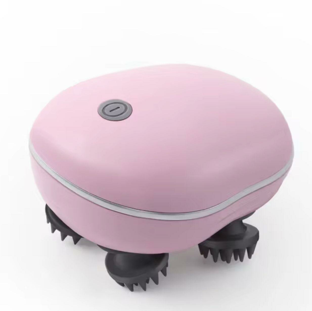 Массажер электрический для головы и шеи, лимфодренажный массаж, розовый