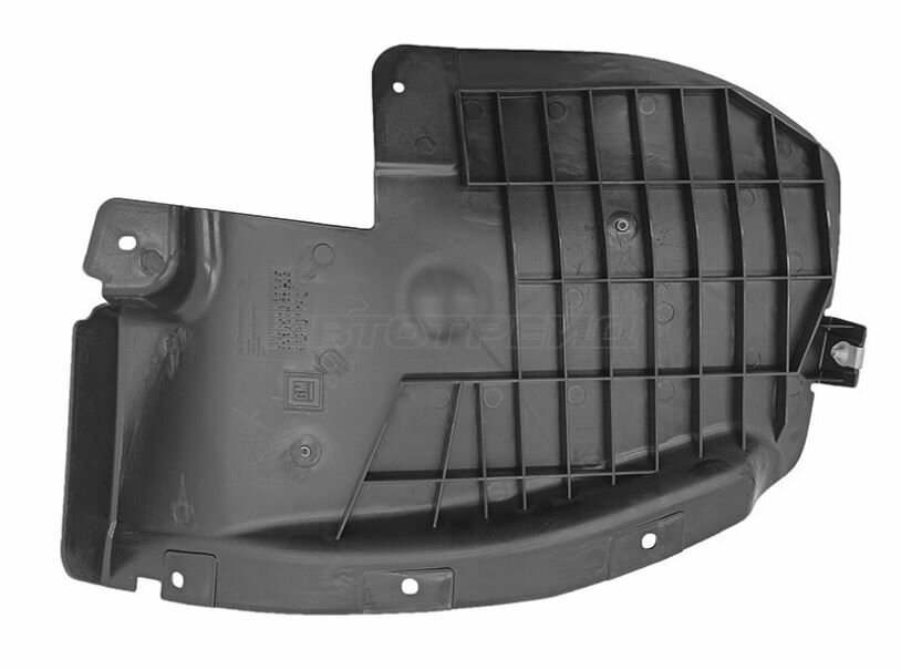 Подкрылок AKRADO, для Chevrolet Cobalt/Ravon R4, задняя ось, левый, чёрный, пластик