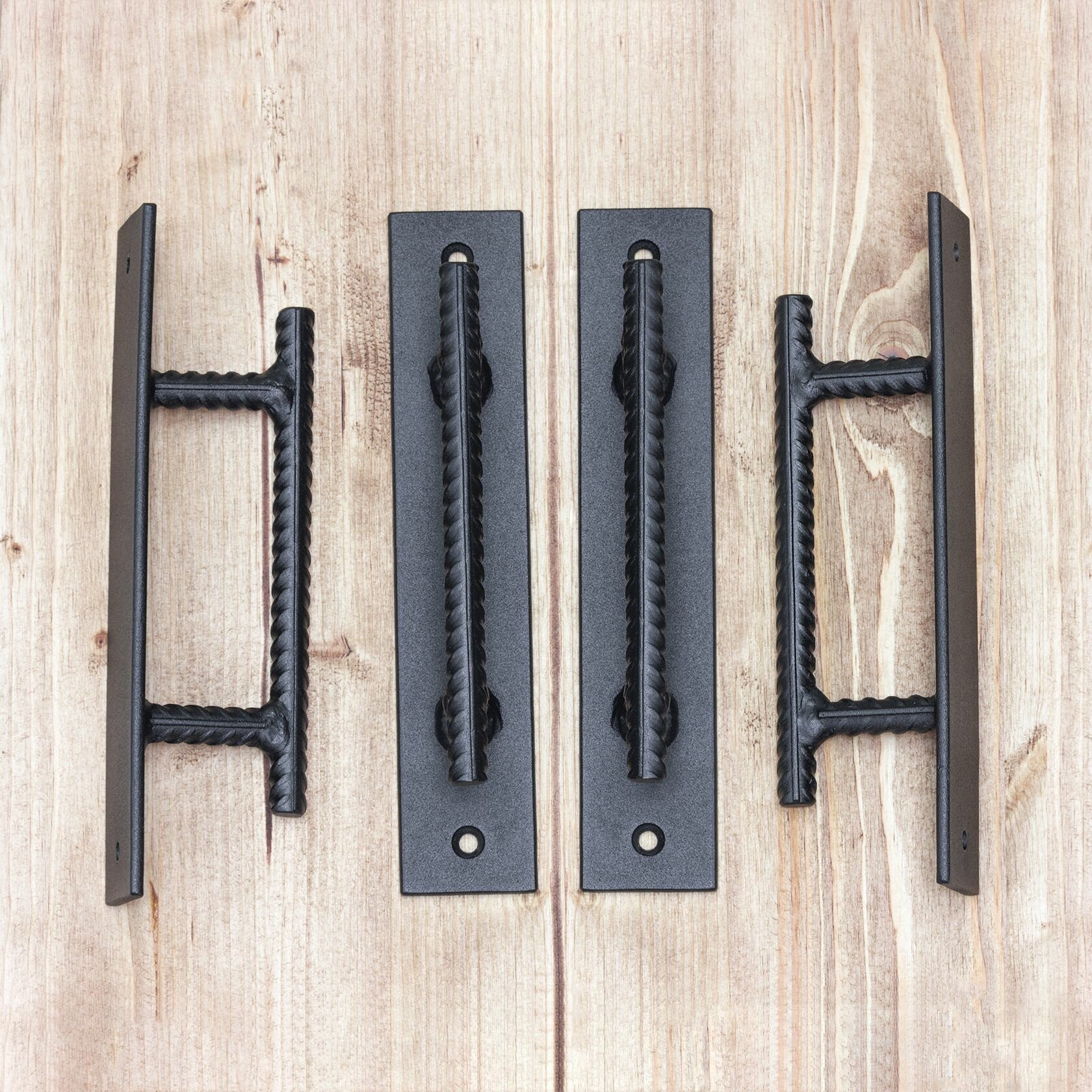 Ручки для мебели лофт, черные, 4шт