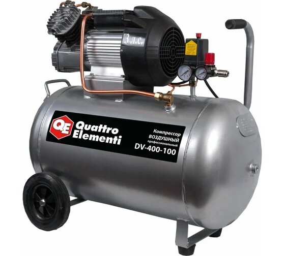 99011243198 Компрессор поршневой масляный Quattro Elementi DV-400-100