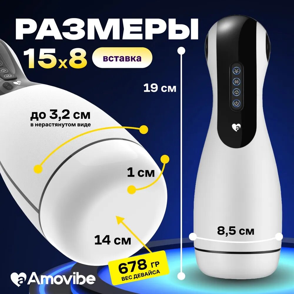 Инновационный мастурбатор Good night с имитацией орального секса (белый)