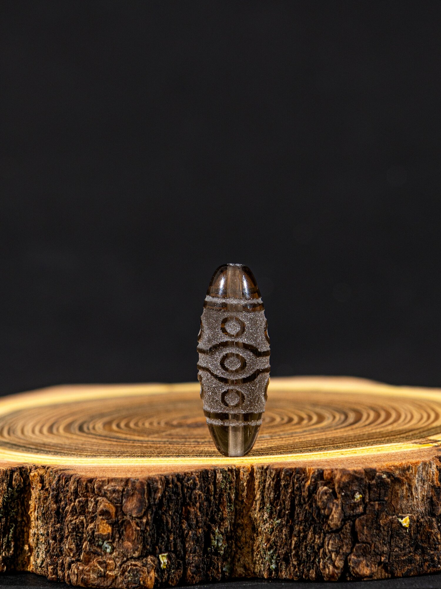 Бусина Дзи 10 Глаз, Раухтопаз натуральный