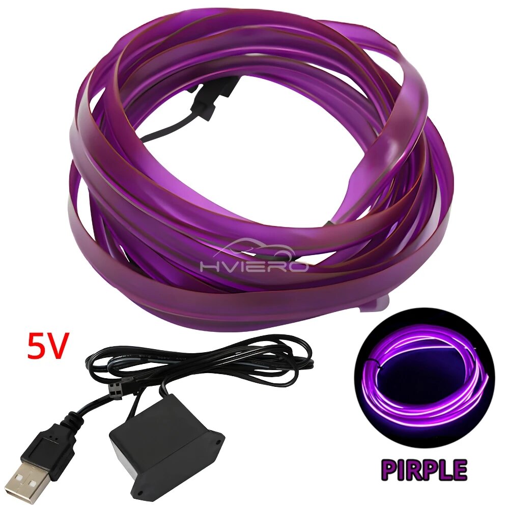Светодиодная лента для авто Purple-USB, 1M